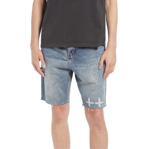 Ksubi | Shorts | Ksubi Mens Wolf Plus One Distressed Denim Shorts Final ...